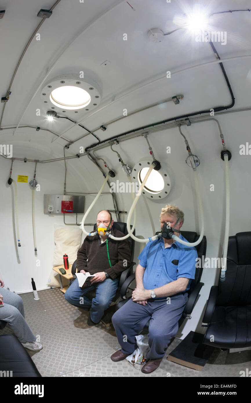 The oxygen therapy pressure chamber at the Multiple Sclerosis Therapy ...