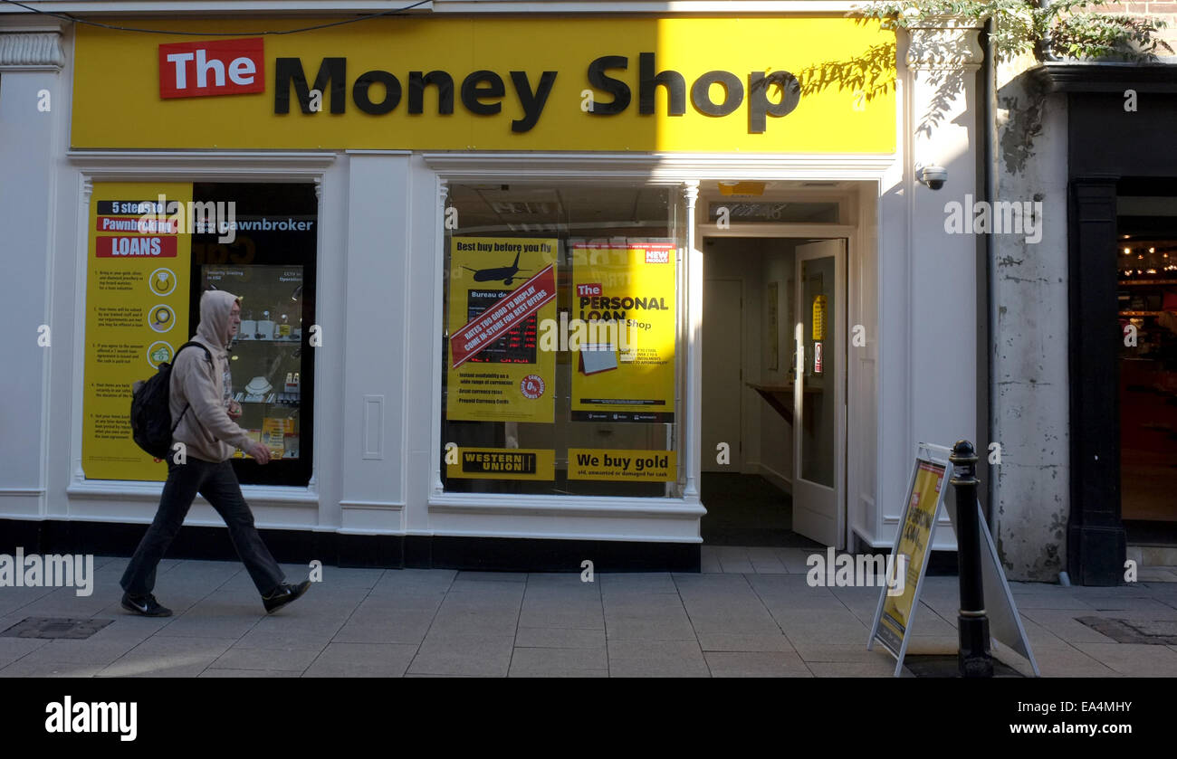 the money shop in the city of canterbury high street county of kent uk ...