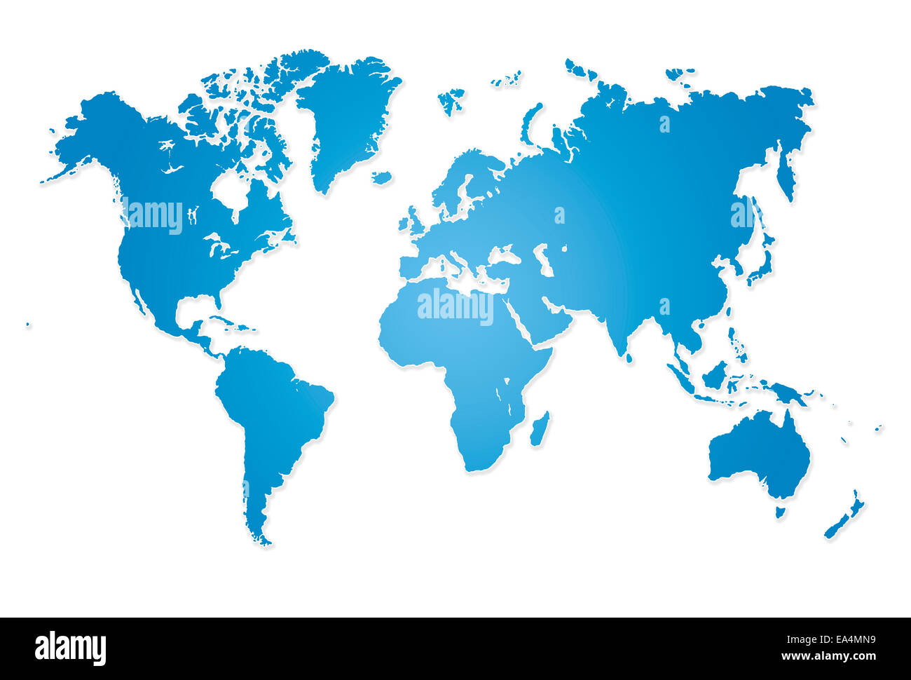 Detailed Map Of The World Cut Out Stock Images & Pictures - Alamy