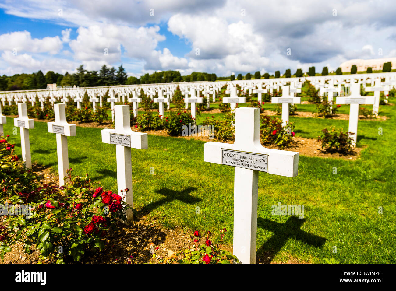 The French National Cemetery and Douaumont Ossuary near Fort Douaumont ...