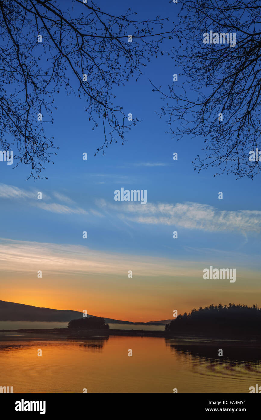 View from the walking trail along the beach at Auke Recreation area at ...