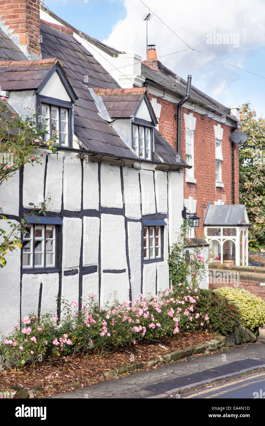 Timber-framed cottage in the Worcestershire village of Belbroughton ...
