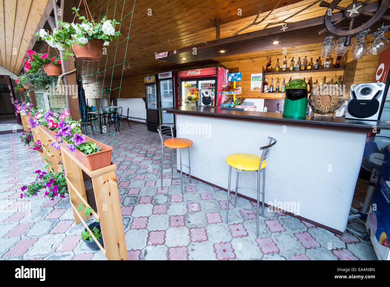 Hotel lounge bar interior design Stock Photo - Alamy