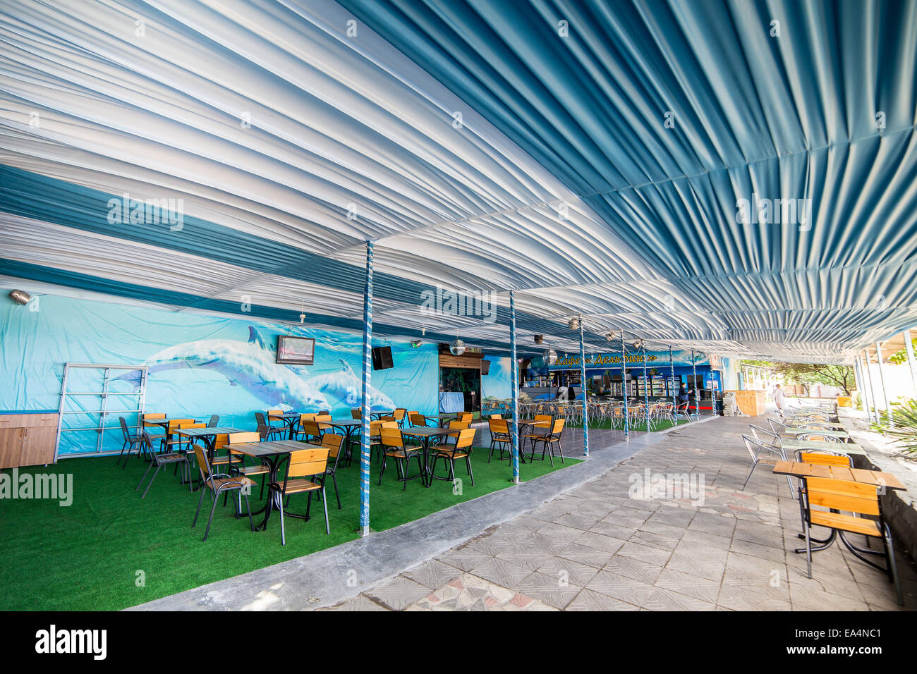 Design of modern restaurant, outdoor Stock Photo - Alamy