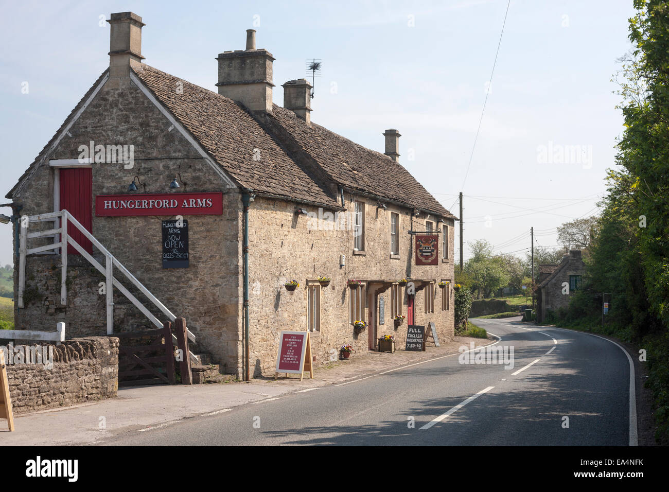 The Hungerford Arms public house in Farleigh Hungerford, Wiltshire ...