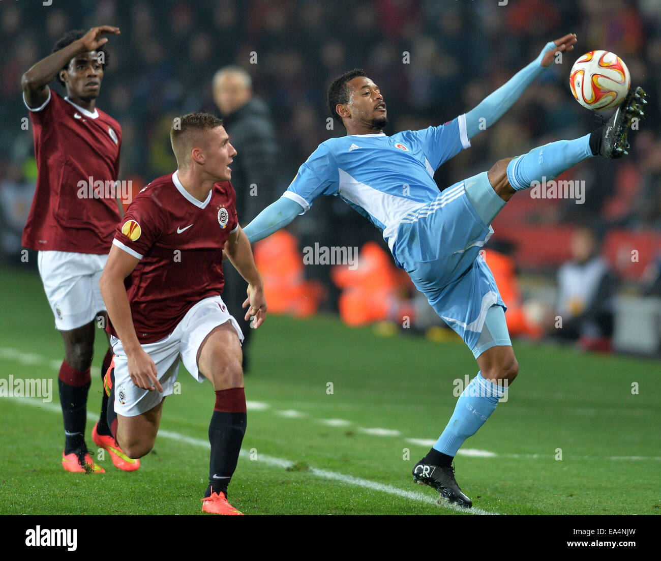 Prague, Czech Republic. 6th Nov, 2014. From left: Tiemoko Konate and ...
