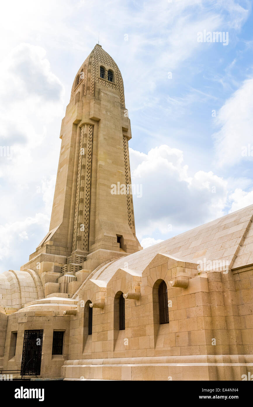 The French National Cemetery and Douaumont Ossuary near Fort Douaumont ...