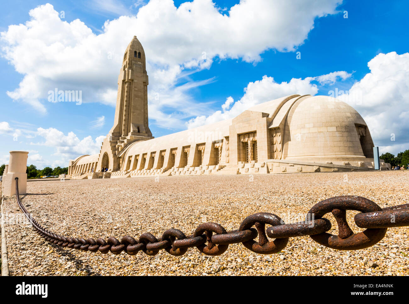 The French National Cemetery and Douaumont Ossuary near Fort Douaumont ...
