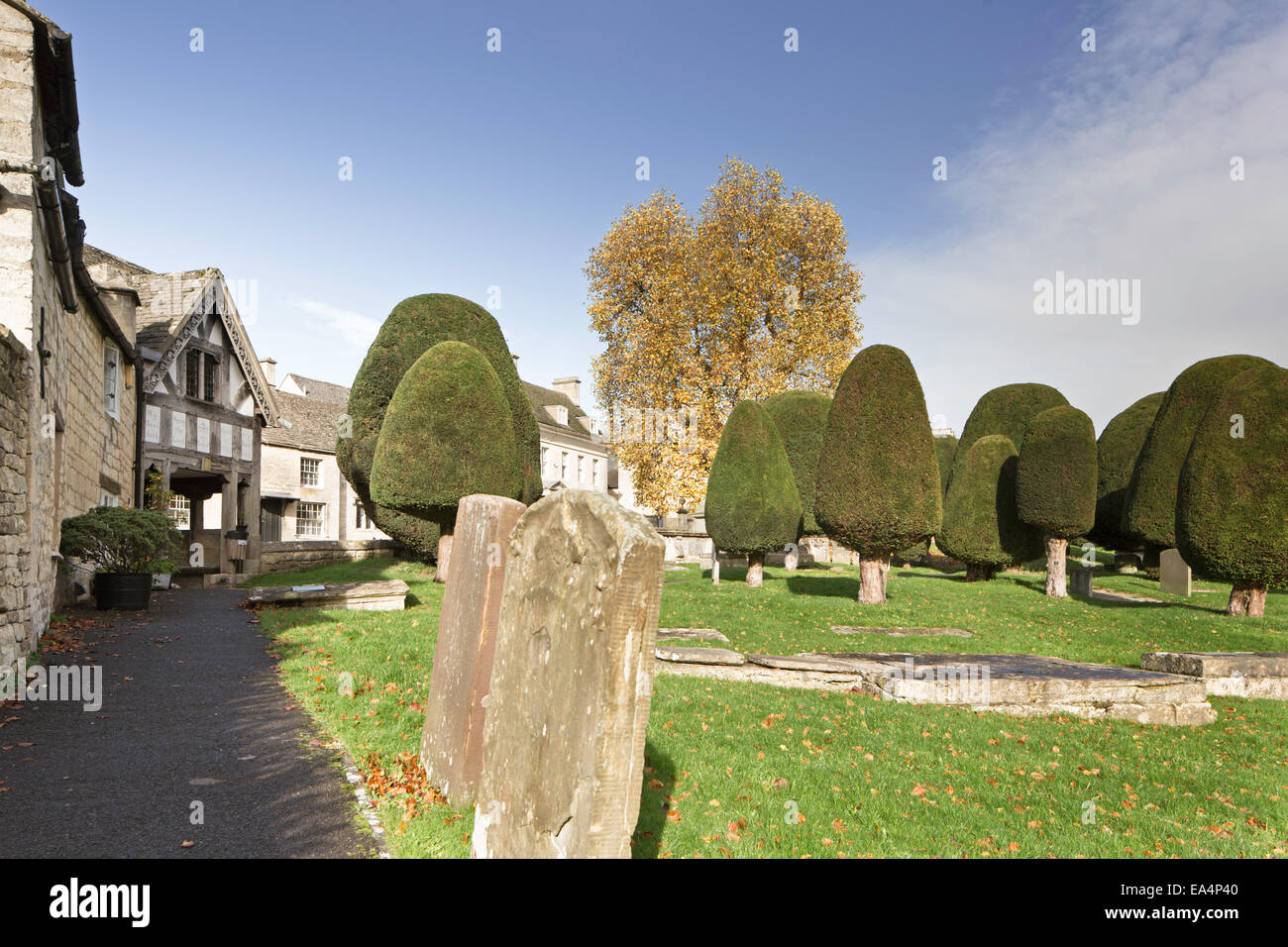 Painswick cotswolds churchyard yew tree hi-res stock photography and ...