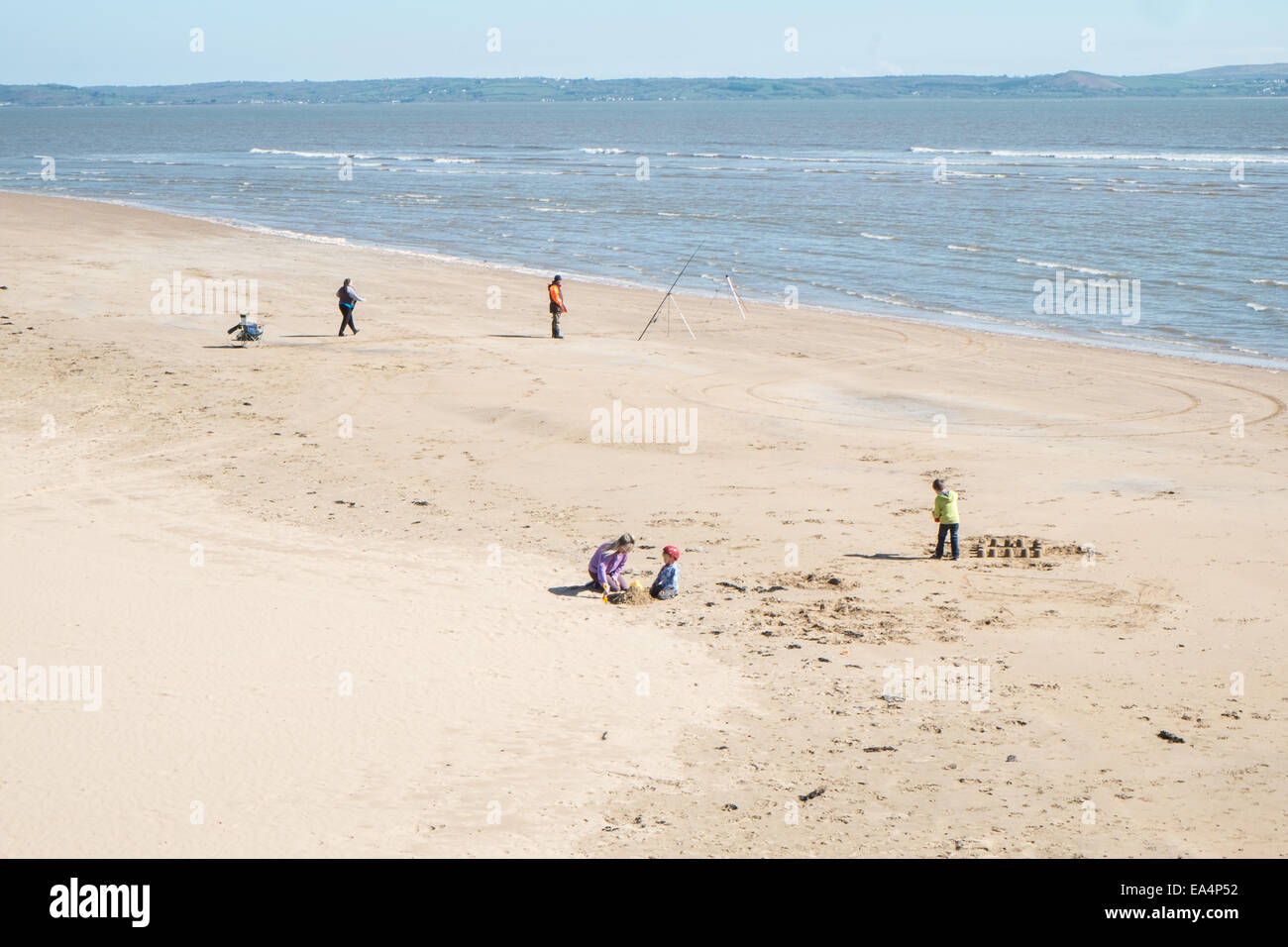 Beach at Burry Port,between Pembrey Sands and Llanelli, on a sunny day ...