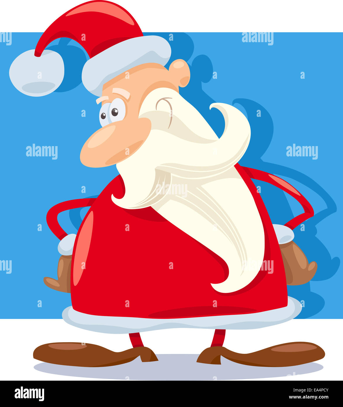 Cartoon Illustration of Funny Santa Claus Stock Photo - Alamy