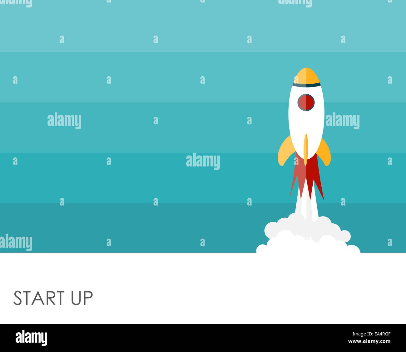 Quick Start Up Flat Concept Vector Illustration Stock Photo - Alamy