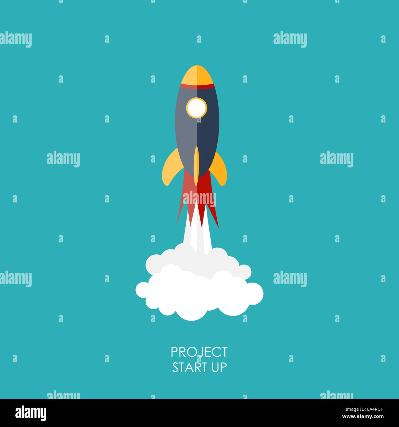 Quick Start Up Flat Concept Vector Illustration Stock Photo - Alamy