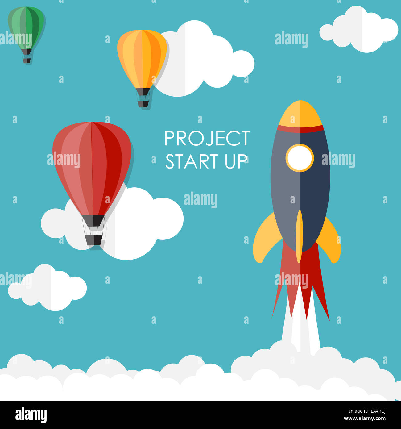 Quick Start Up Flat Concept Vector Illustration Stock Photo - Alamy