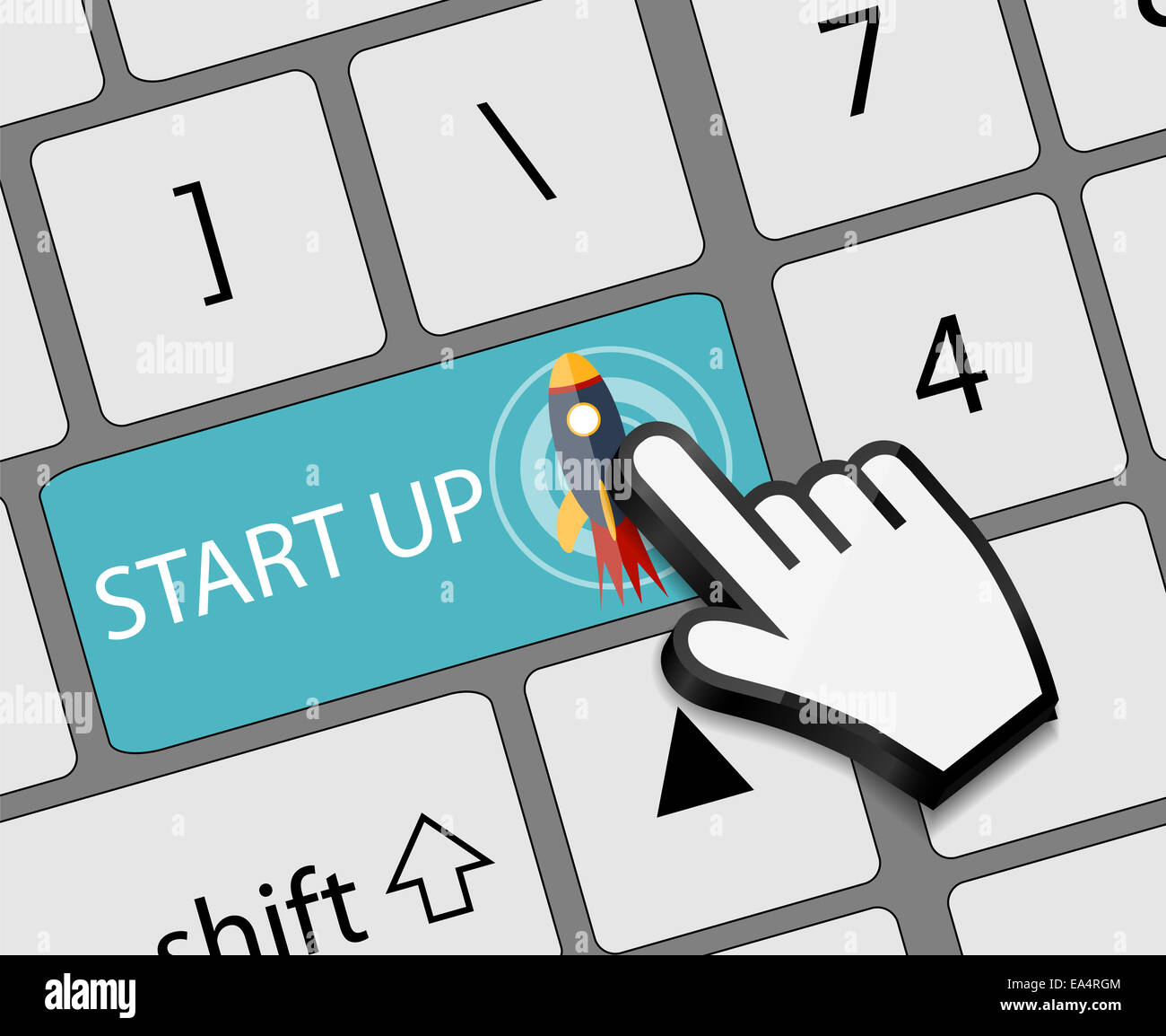 Quick Start Up Flat Concept Vector Illustration Stock Photo - Alamy