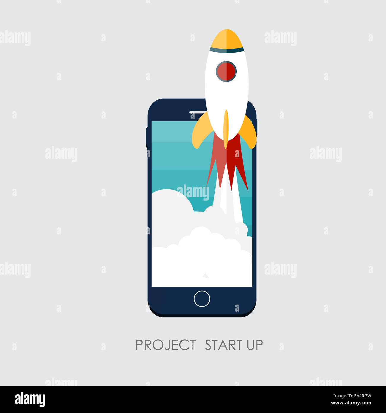 Quick Start Up Flat Concept Vector Illustration Stock Photo - Alamy