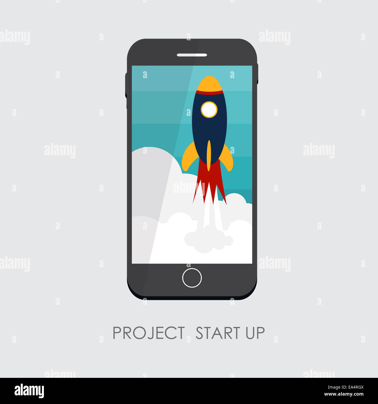 Quick Start Up Flat Concept Vector Illustration Stock Photo - Alamy