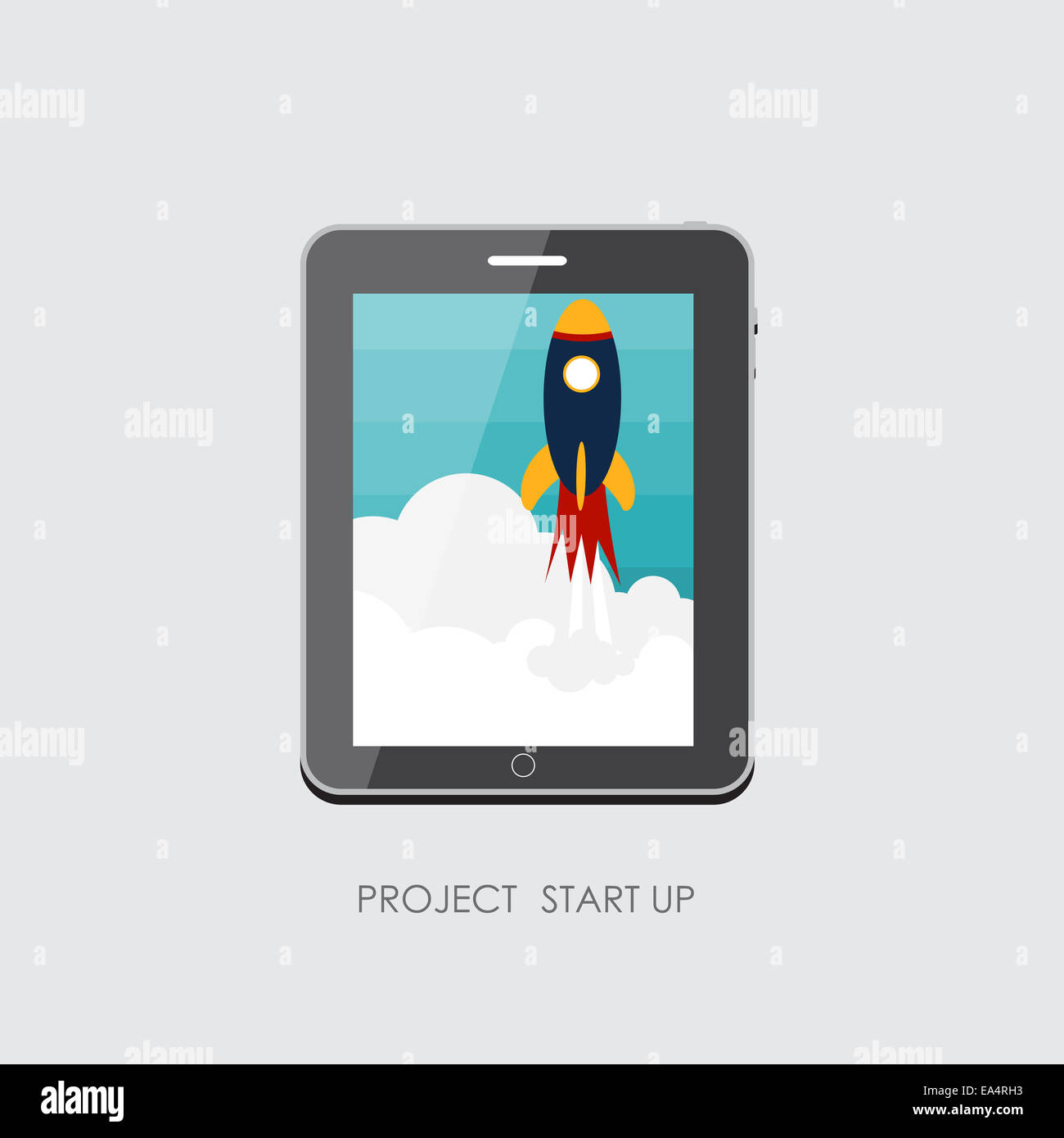 Quick Start Up Flat Concept Vector Illustration Stock Photo - Alamy