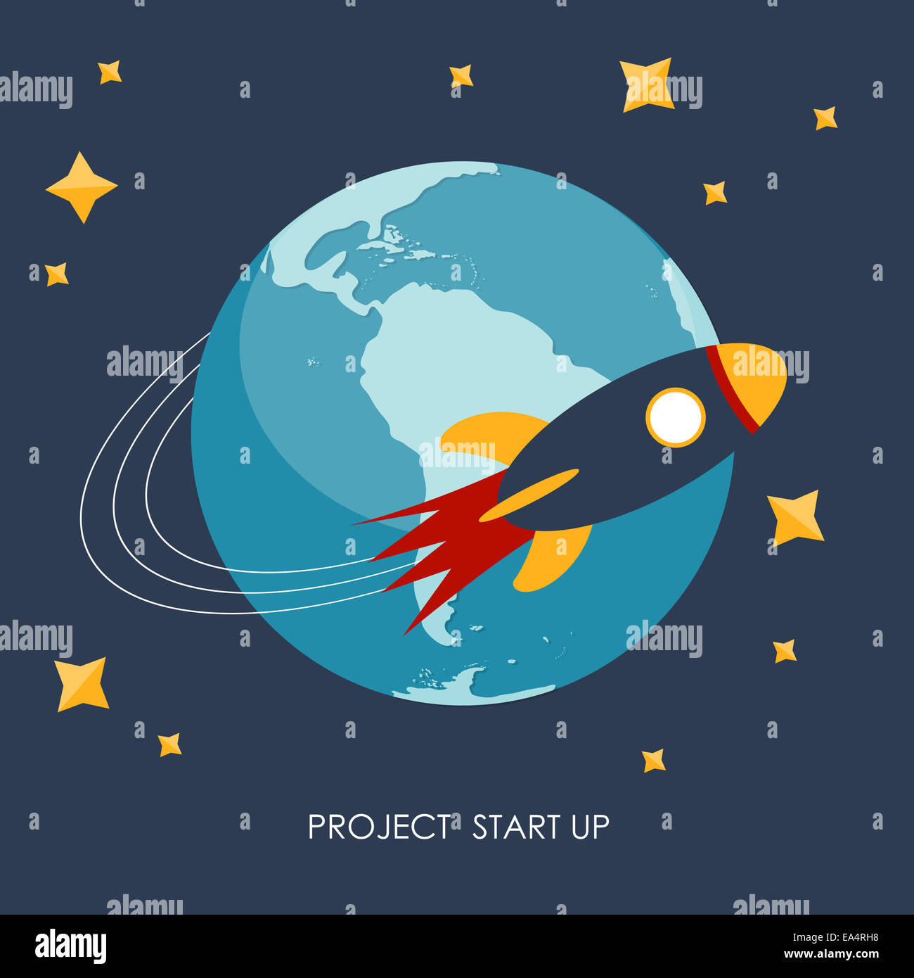 Quick Start Up Flat Concept Vector Illustration Stock Photo - Alamy