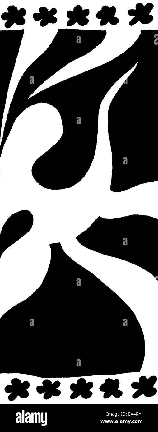 Ink Pattern Three, abstract pattern, black and white ink sketch Stock ...