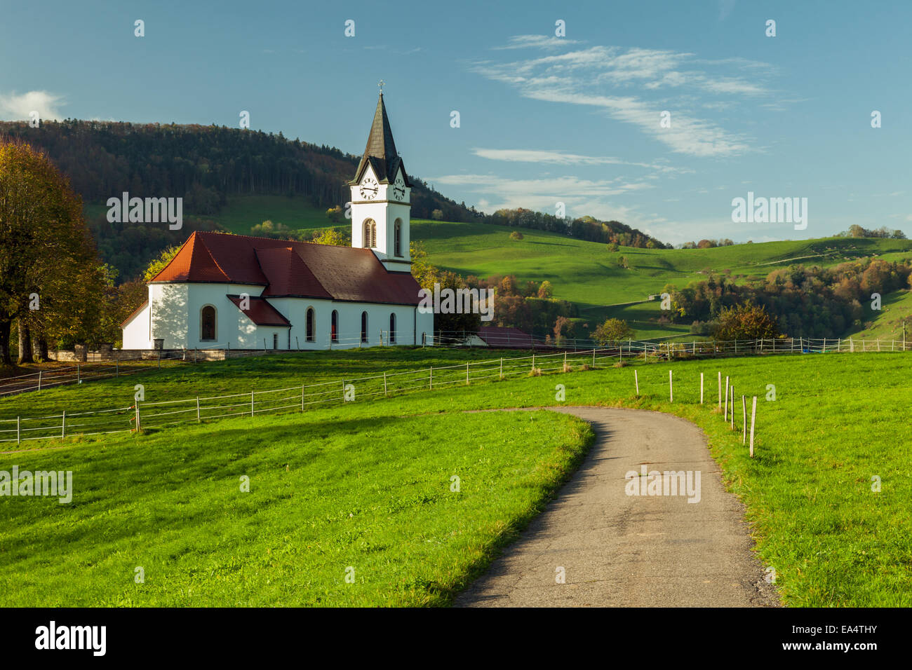Ifenthal church, canton of Solothurn, Switzerland. Jura Mountains Stock ...