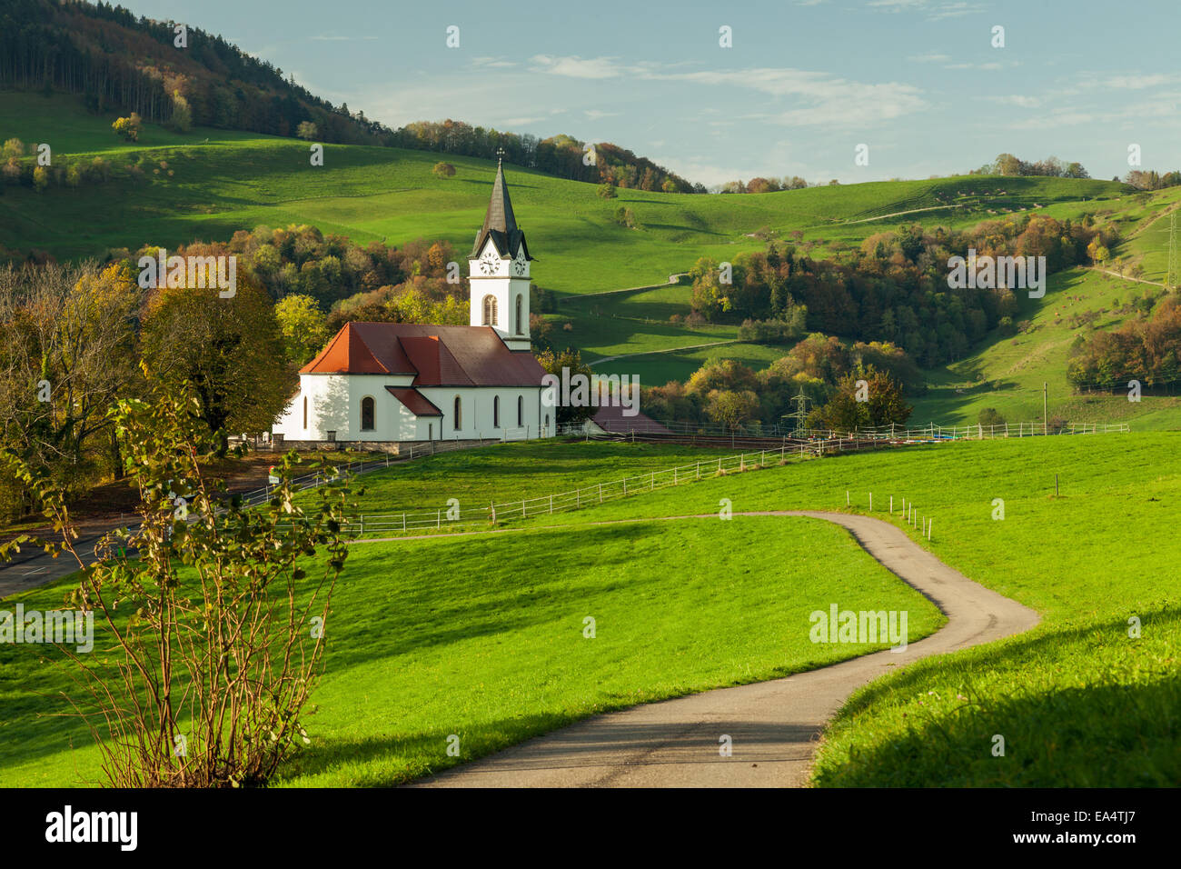 Ifenthal church, canton of Solothurn, Switzerland. Jura Mountains Stock ...