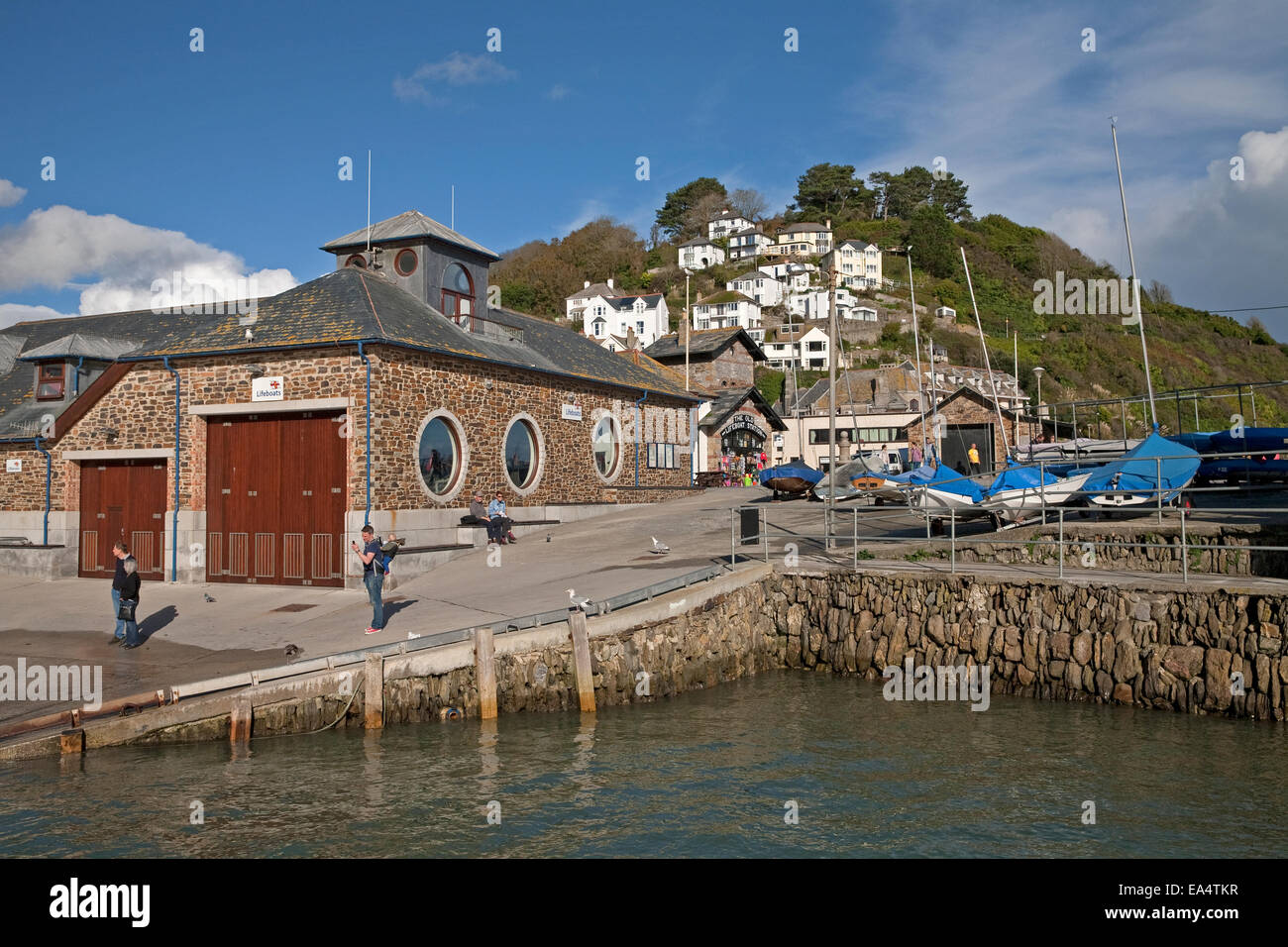 The RNLI slipway in looe Cornwall Stock Photo - Alamy