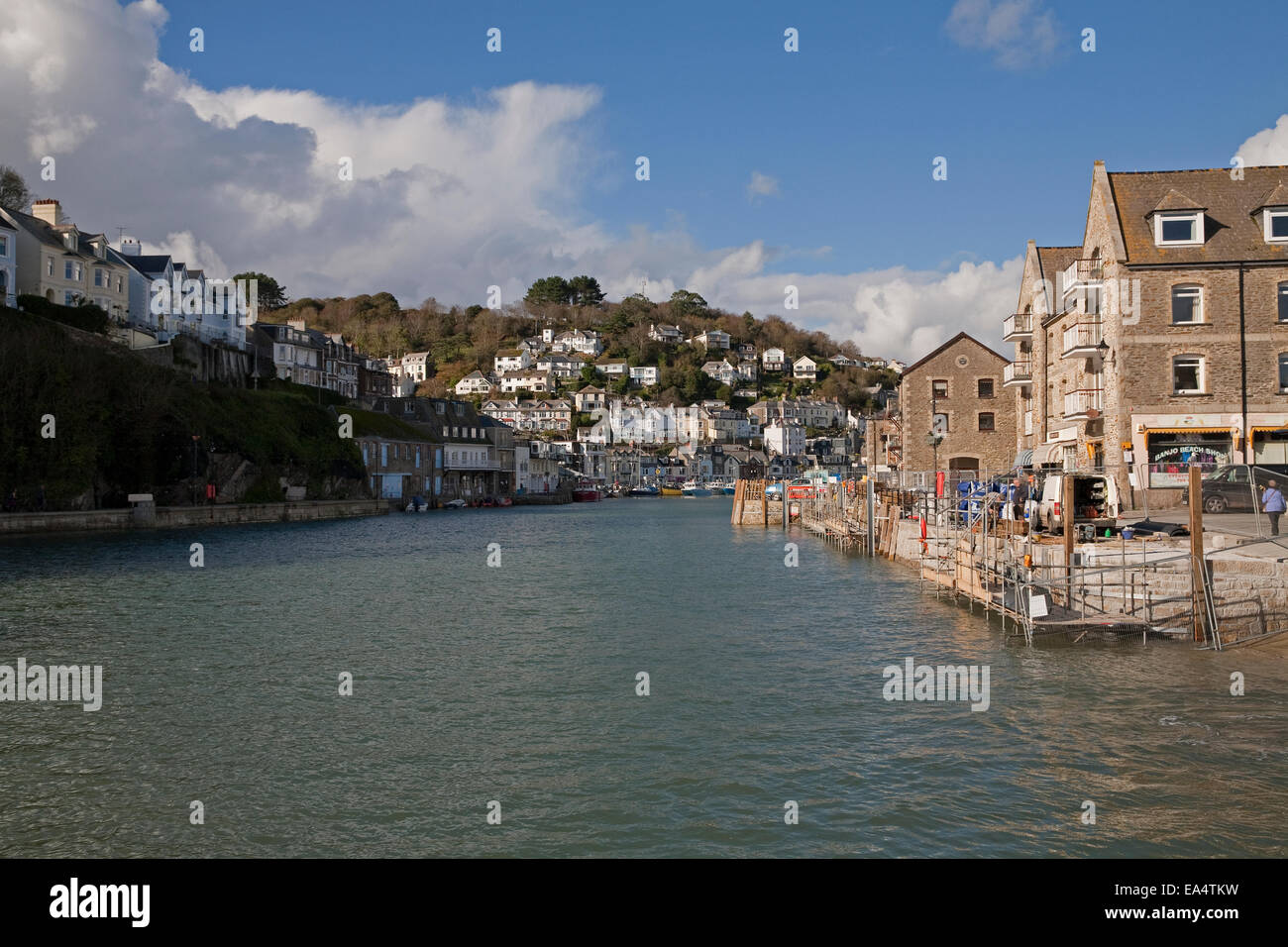 The River Looe separates East and West Looe in Cornwall Stock Photo - Alamy