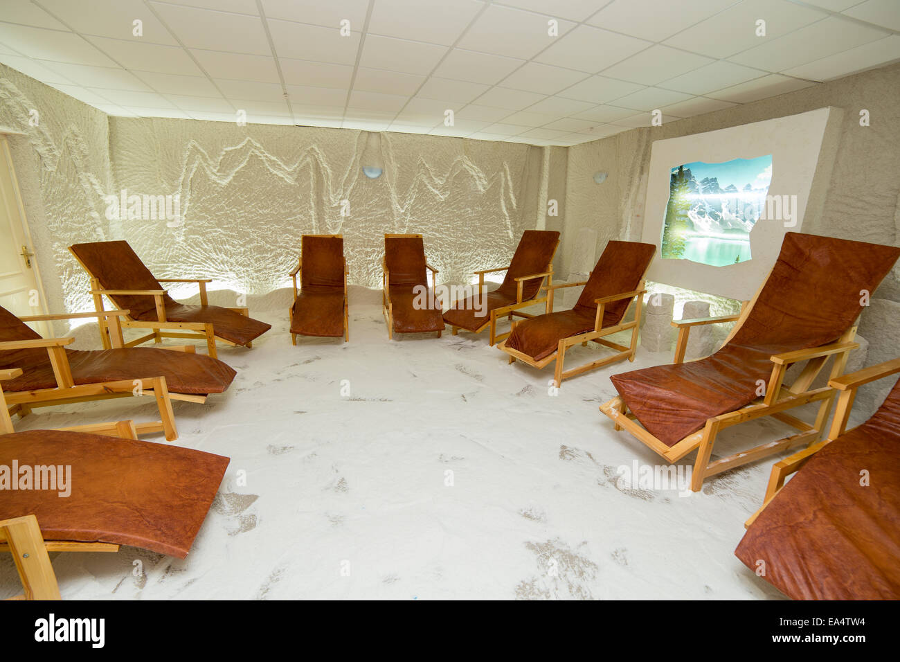 Cave spa room interior Stock Photo - Alamy