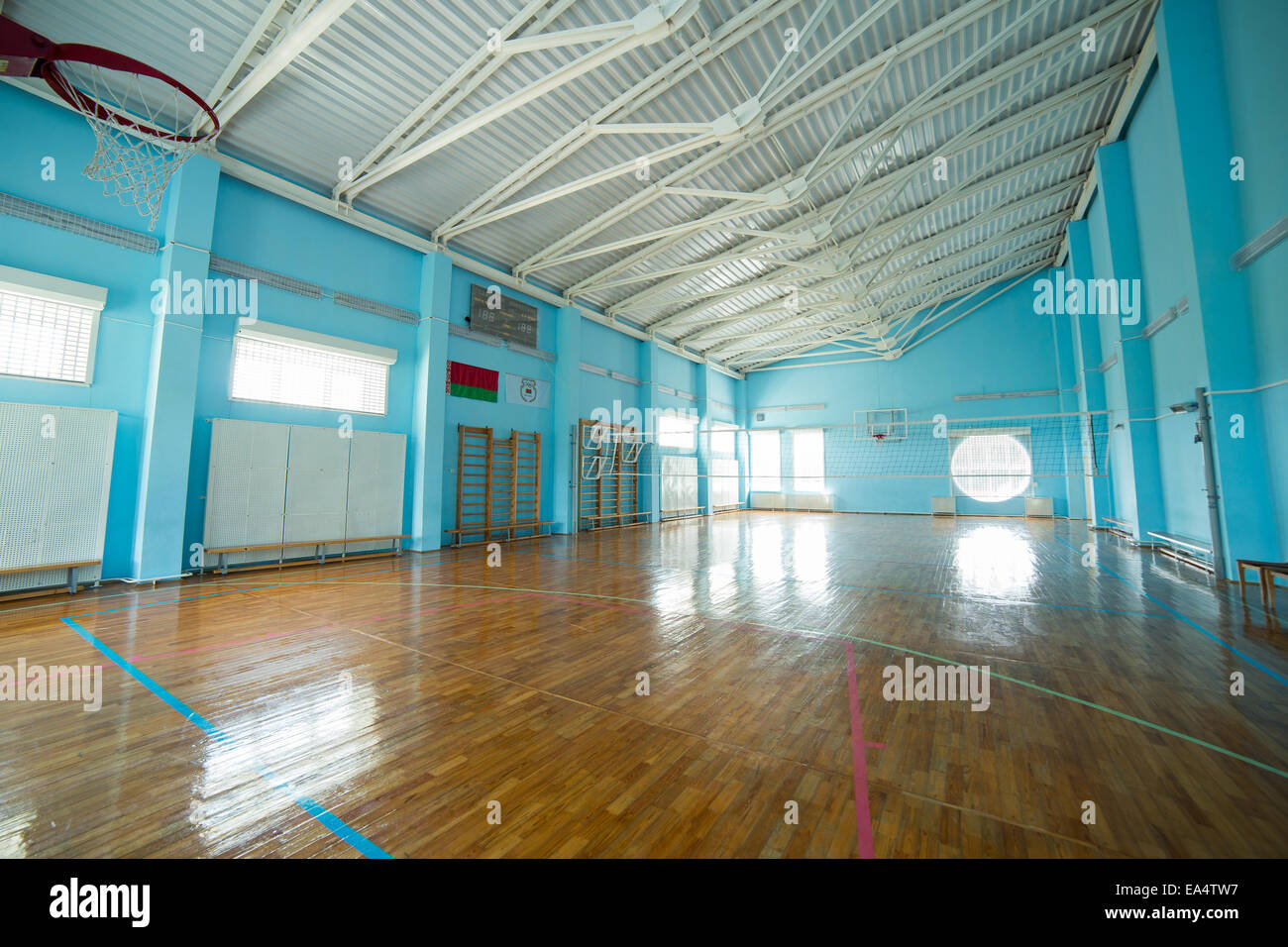 Volleyball indoor sport arena Stock Photo - Alamy