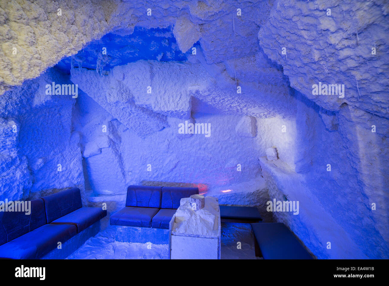 Cave spa room interior Stock Photo - Alamy