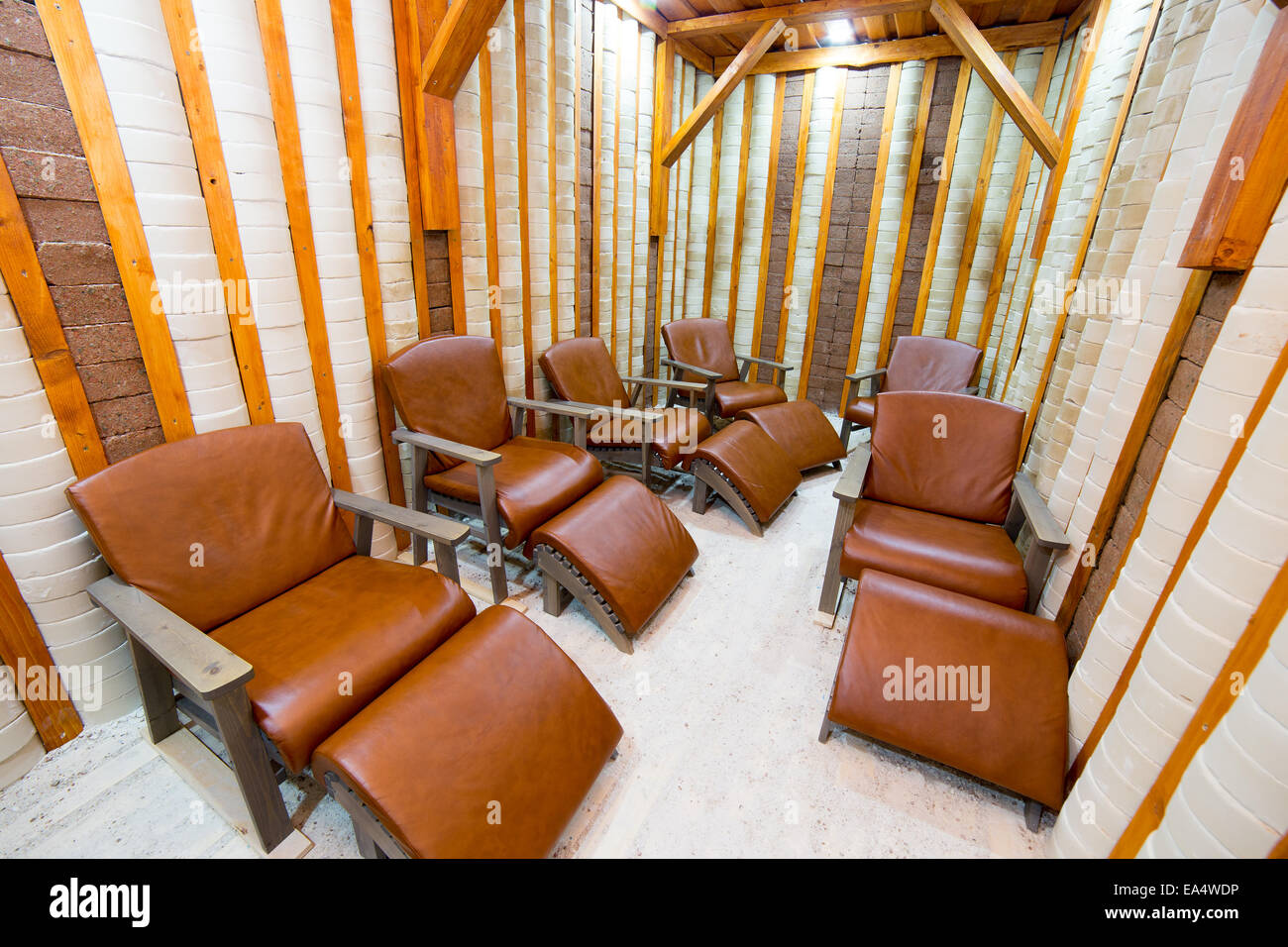 Cave spa room interior Stock Photo - Alamy