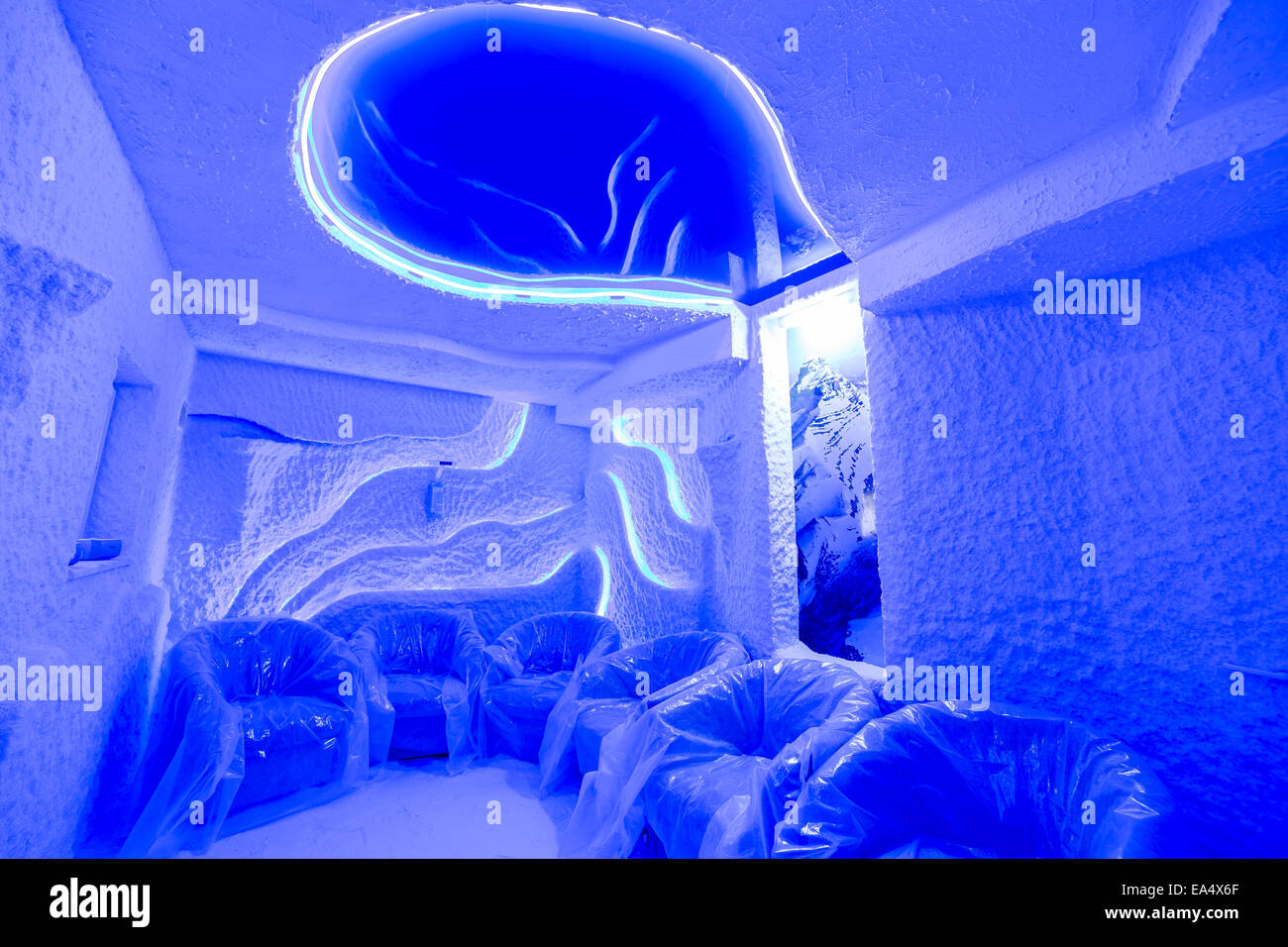 Cave spa room interior Stock Photo - Alamy