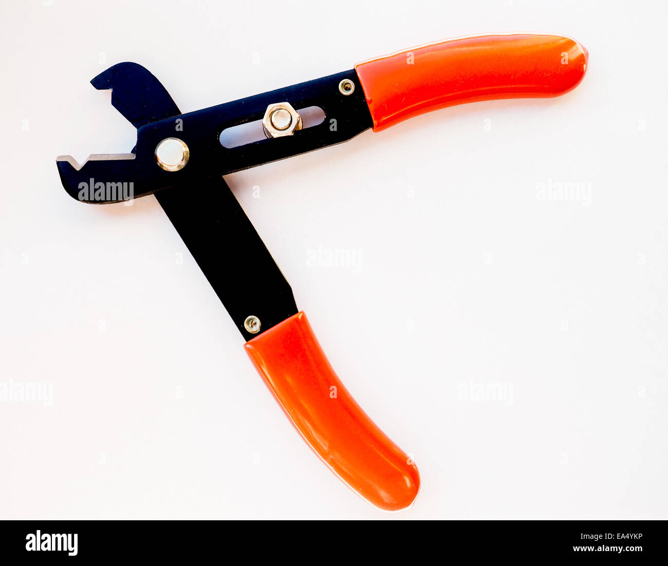 Wire cutter and stripper electrician tool Stock Photo - Alamy