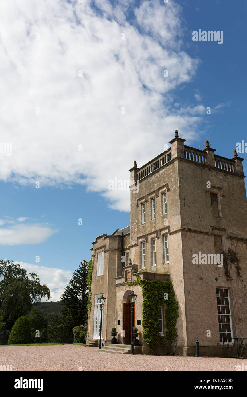Pittodrie House Hotel with blue sky Stock Photo - Alamy