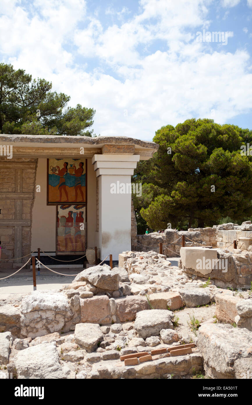 Knossos wall painting crete greece hi-res stock photography and images ...