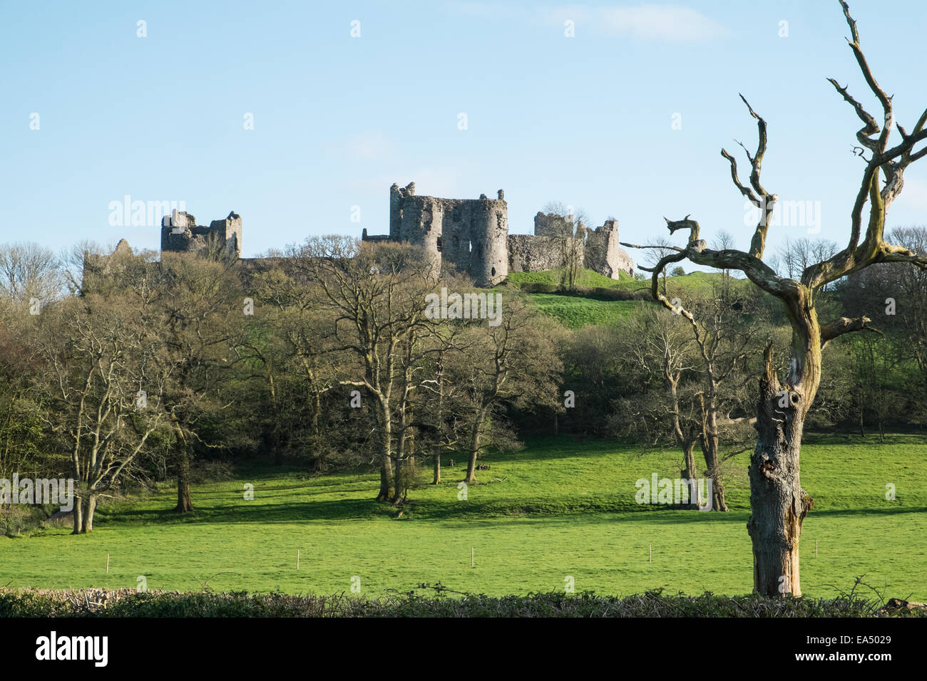 Llanstephan Castle,Carmarthenshire, West Wales, Wales Stock Photo - Alamy