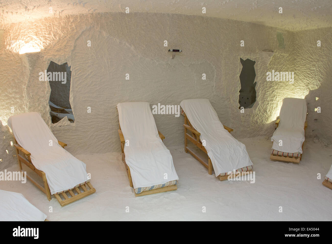Cave spa room interior Stock Photo - Alamy