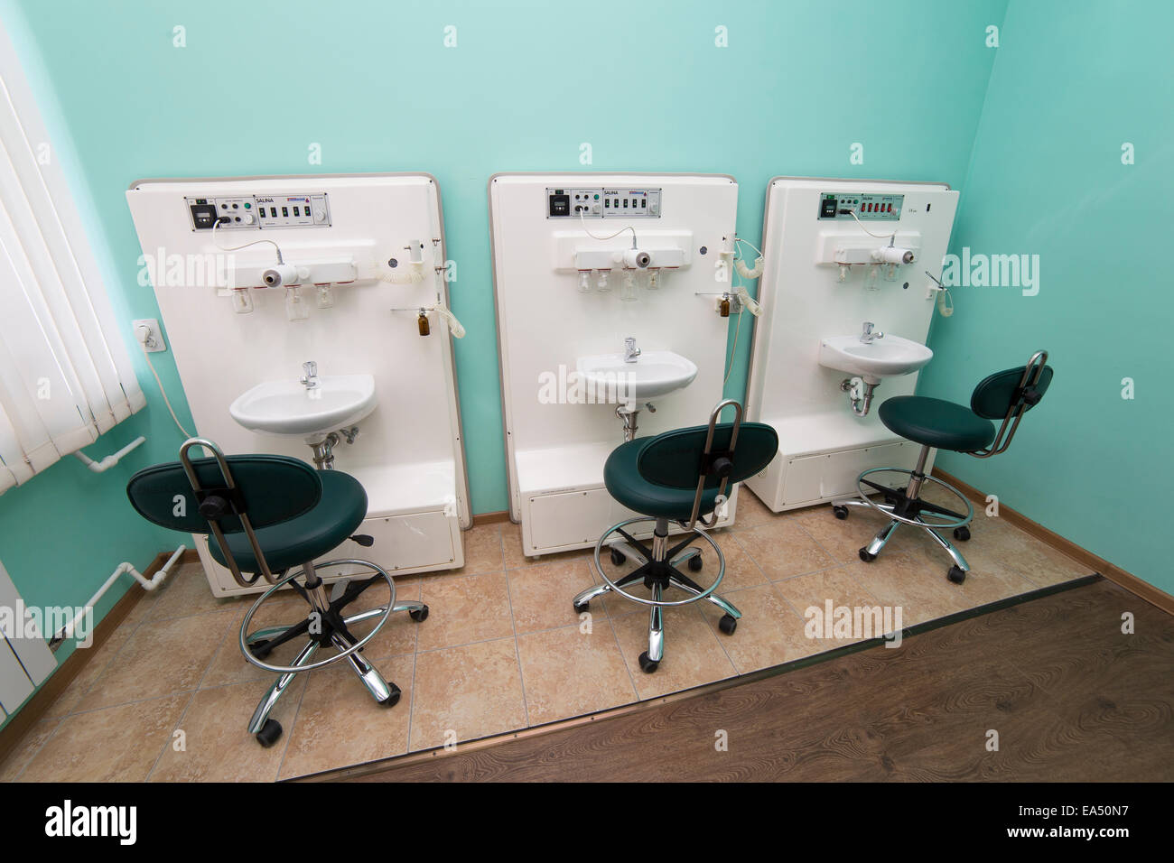 Room for steam inhalation procedure, spa salon Stock Photo - Alamy
