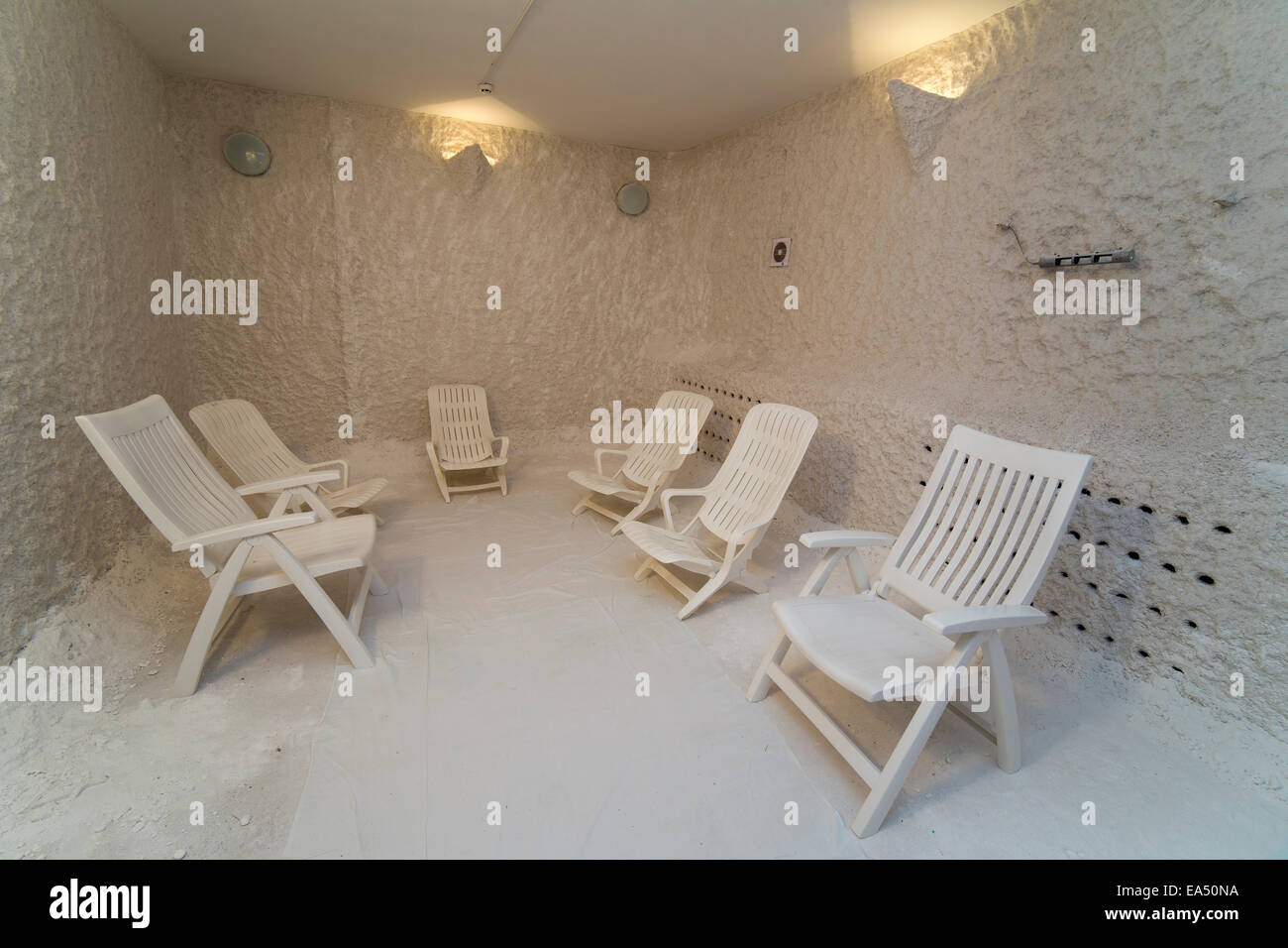 Cave spa room interior Stock Photo - Alamy