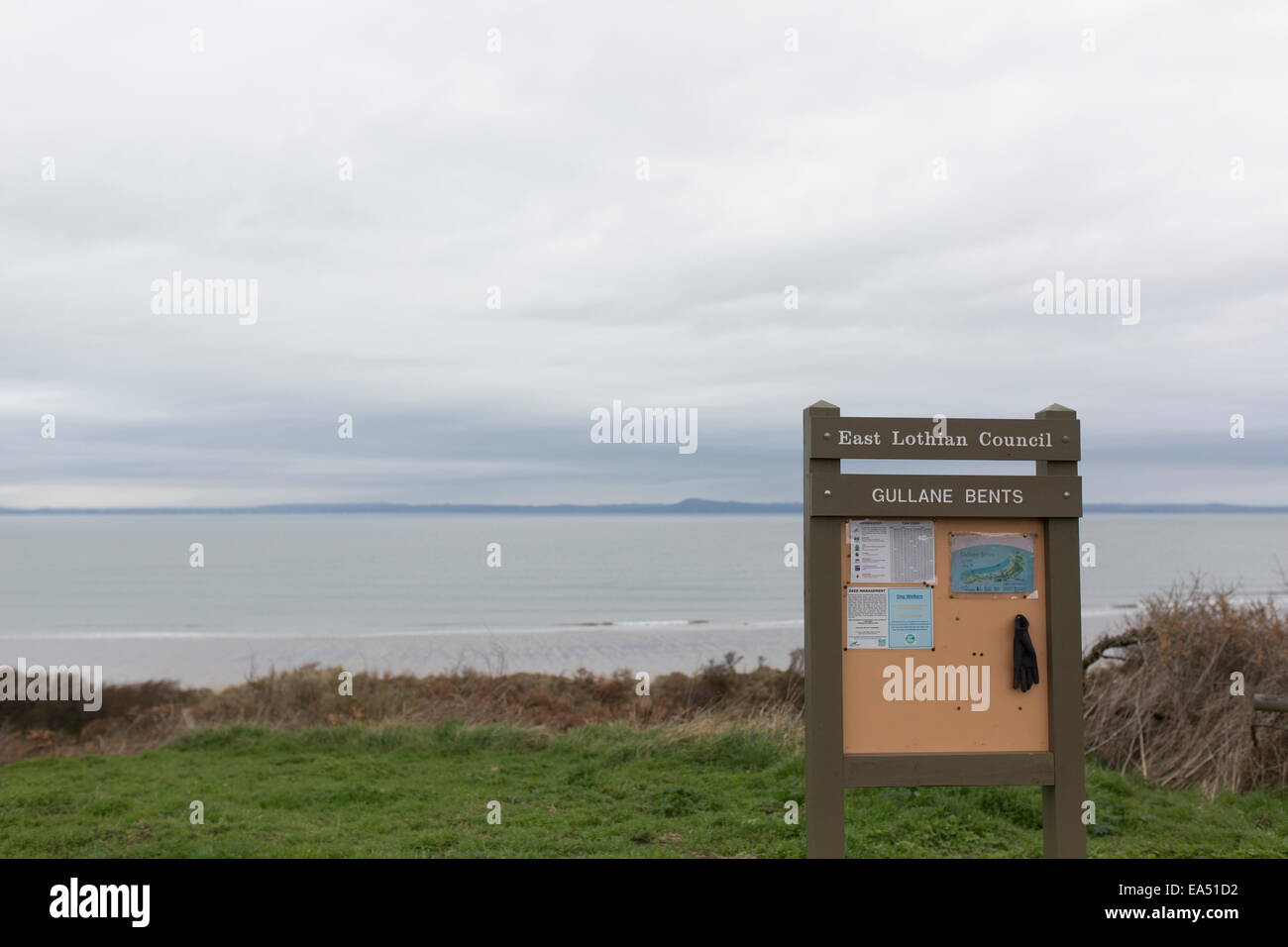 sign post on a beach cliff Stock Photo - Alamy