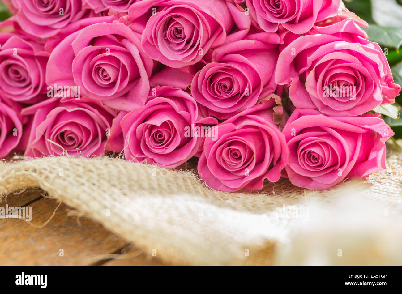 romantic bouquet of Ecuadorian pink roses Stock Photo - Alamy