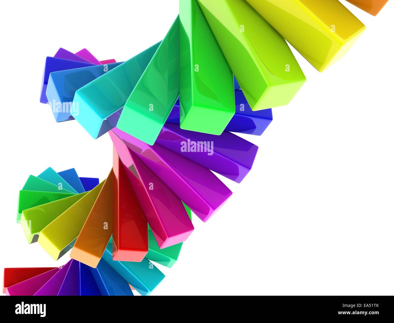 colorful rectangles on white background. digitally generated image ...