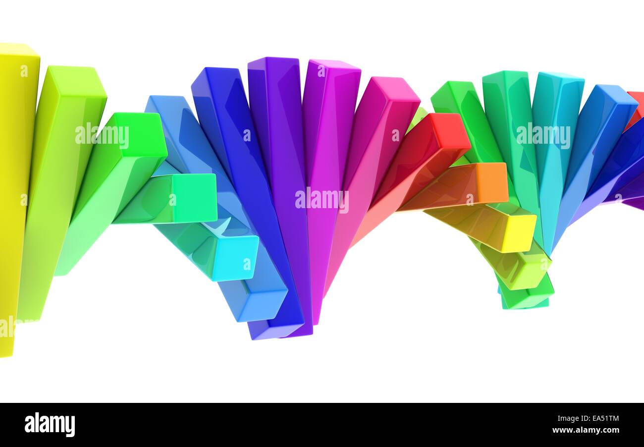 colorful rectangles on white background. digitally generated image ...