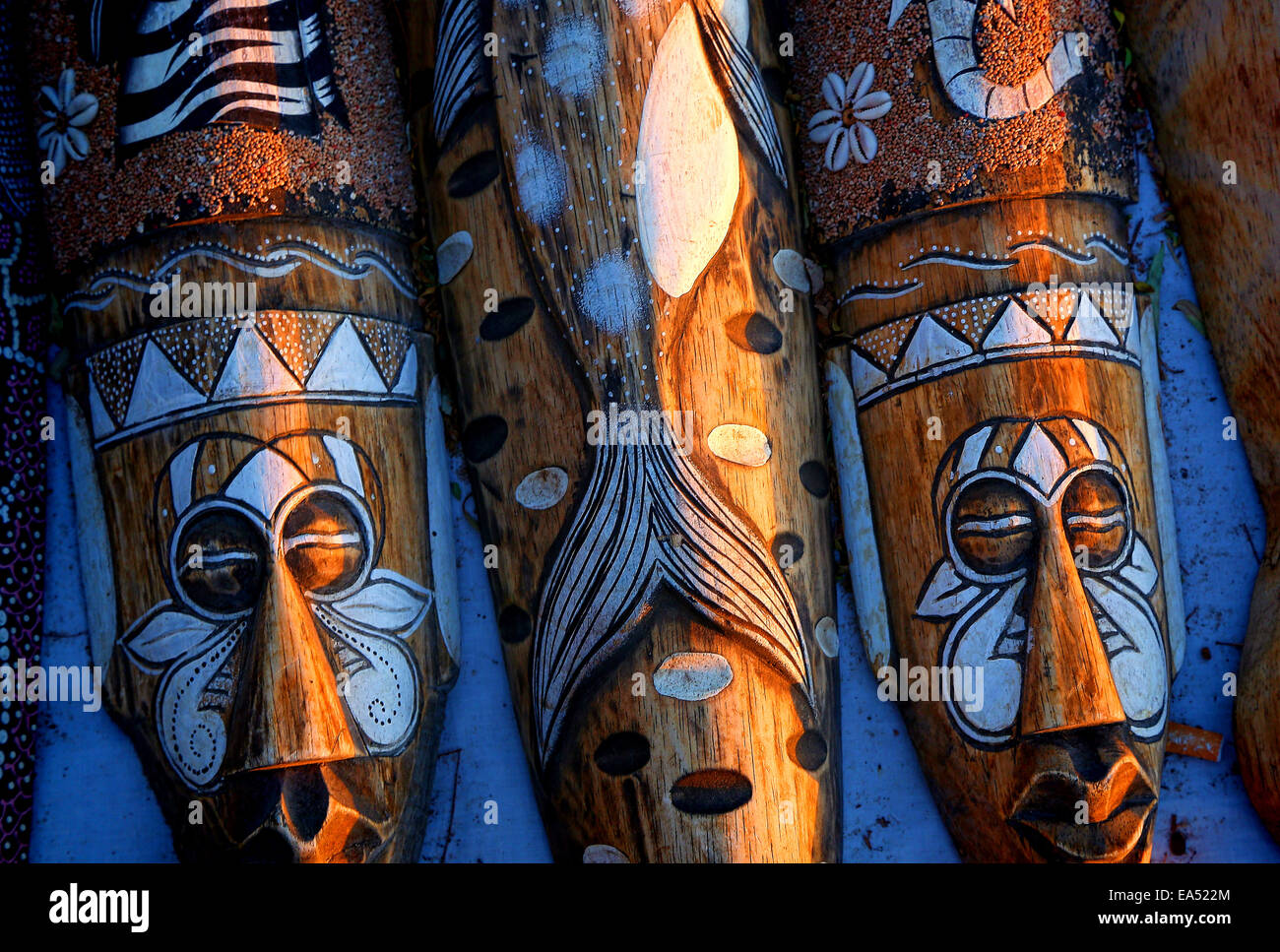 African Masks , Faces of triable masks Stock Photo - Alamy