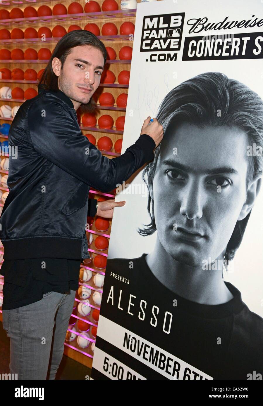New York, NY, USA. 6th Nov, 2014. Alesso in attendance for MLB Cave ...