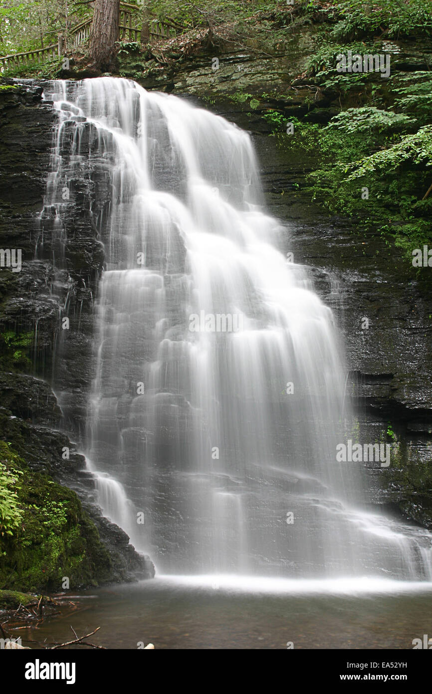 Bridal Veil Falls at Bushkill Falls in Pennsylvania Stock Photo - Alamy