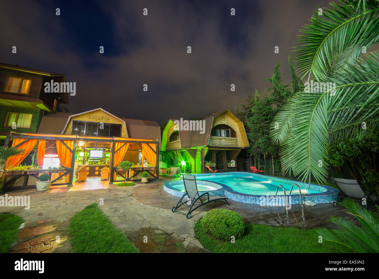 Night swimming pool clean water hi-res stock photography and images - Alamy