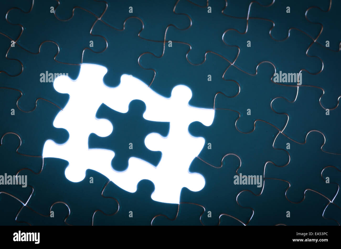 jigsaw puzzle with missing pieces Stock Photo - Alamy