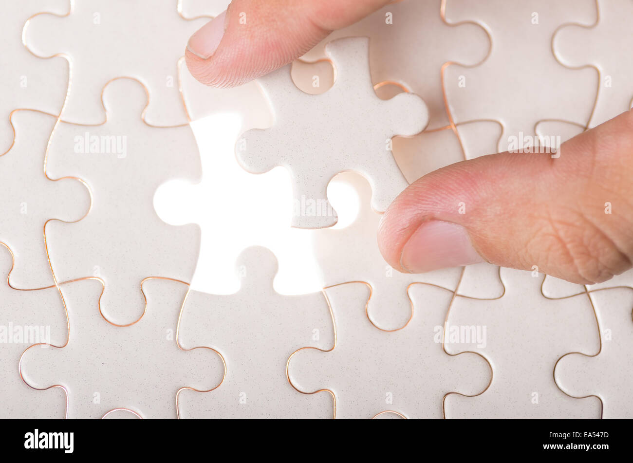 jigsaw puzzle with missing piece Stock Photo - Alamy